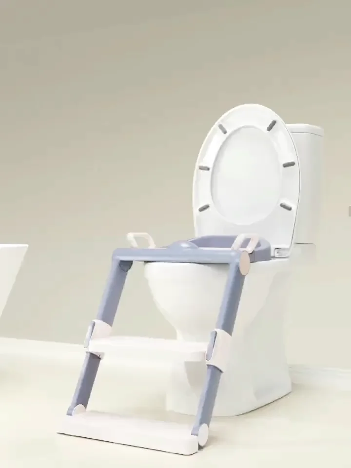 Foldable Kids Ladder Potty Toilet Trainer Seat With Ladder Free ...
