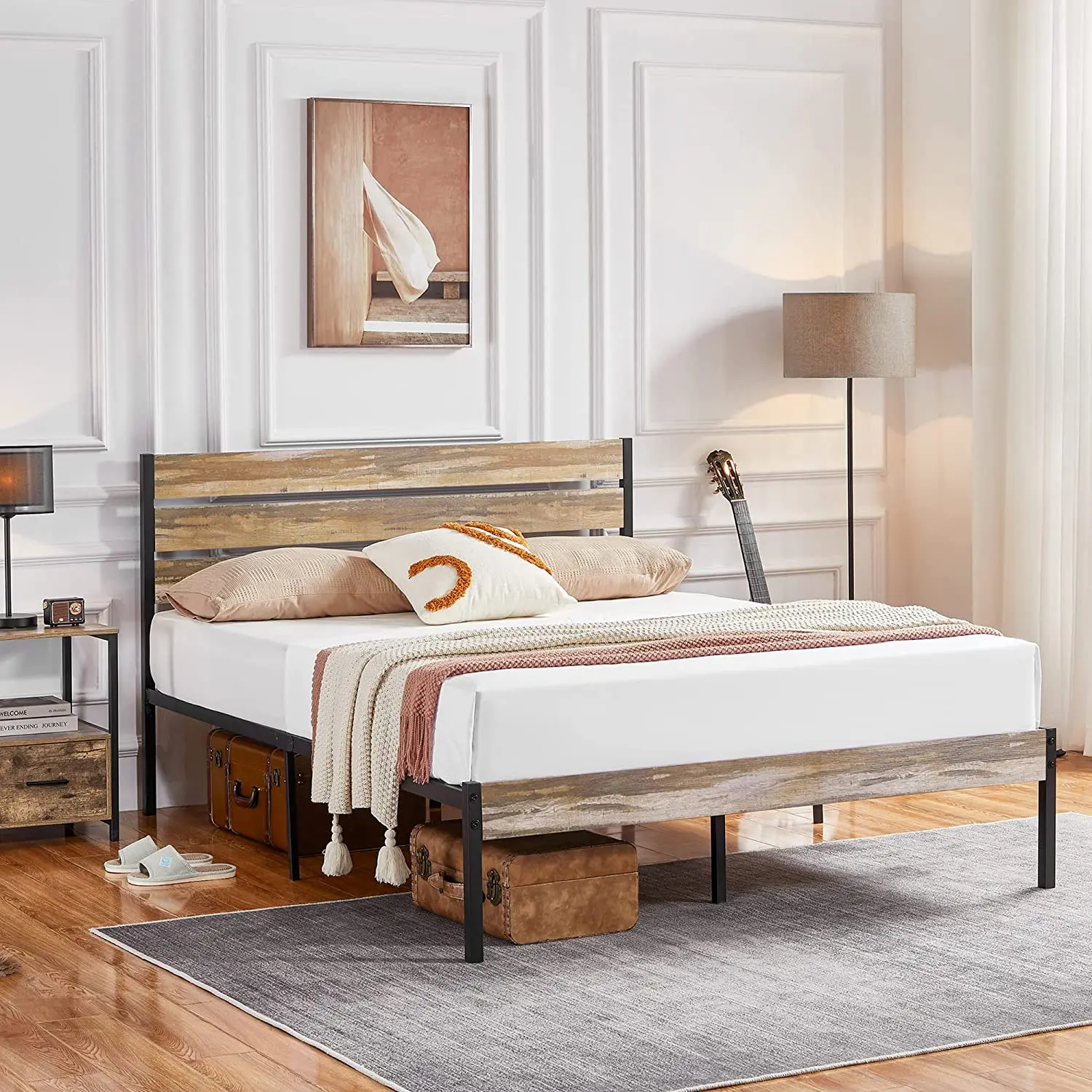 Custom Size Wood Furniture Bed Frame King/queen With Storage For ...