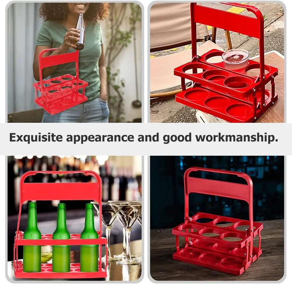 Portable Plastic Beverage Carrier - 6 Pack Beer Rack