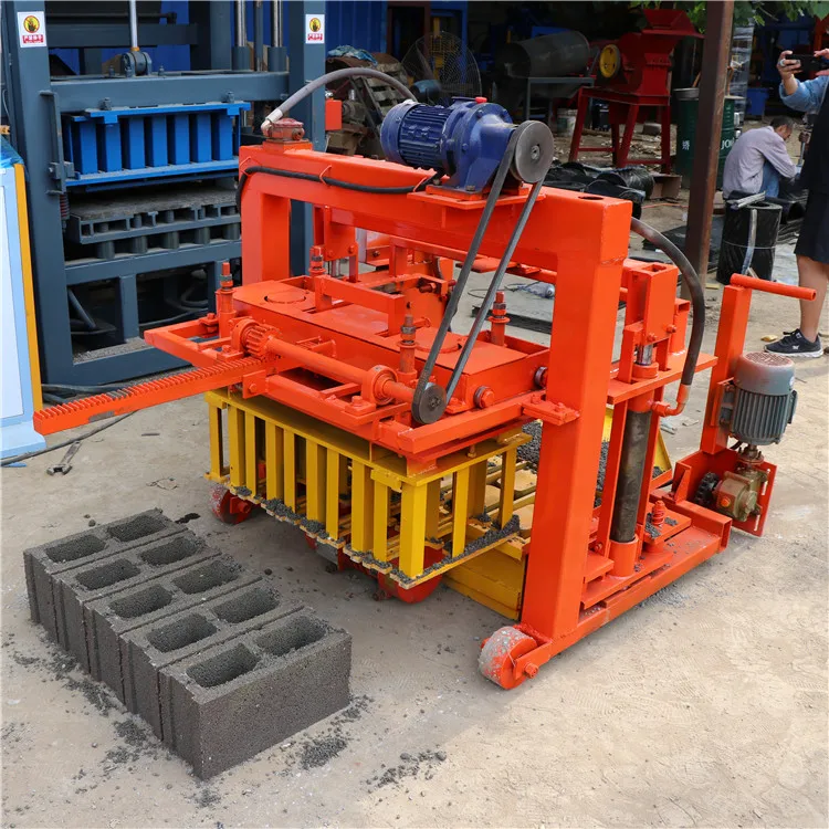 Qt403a Manual Egg Laying Mobile Concrete Block Moulding Molding Machine ...