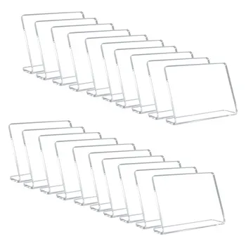 L Shaped Horizontal Sign Display Stands Price Tag Acrylic Label Card ...