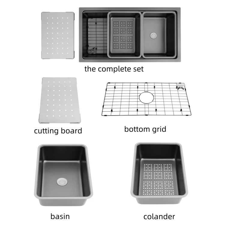Model 3018 Workstation Style Single Bowl Stainless Steel Sink 304 ...