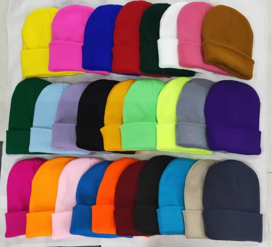 Customized Blank Custom Beanie Logo Solid Color Warm Cap Winter Beanie Knit Hat - Buy Logo Solid ...