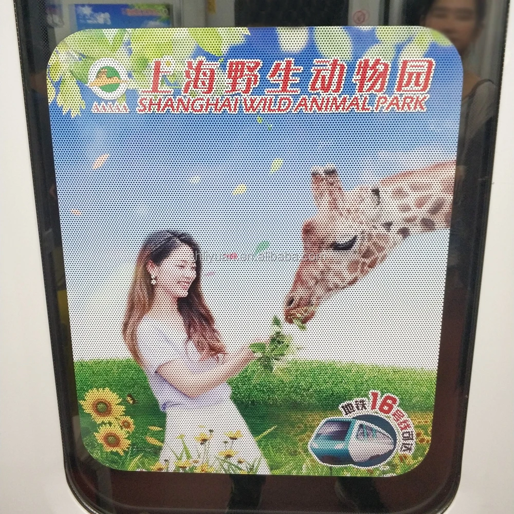 Tome Perforated Vinyl See Through Sticker Heat Rejection Building ...