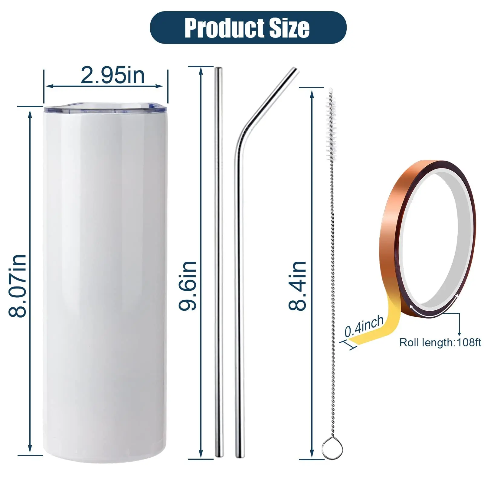 Custom Sublimation Tumbler - Sustainable Stainless Steel