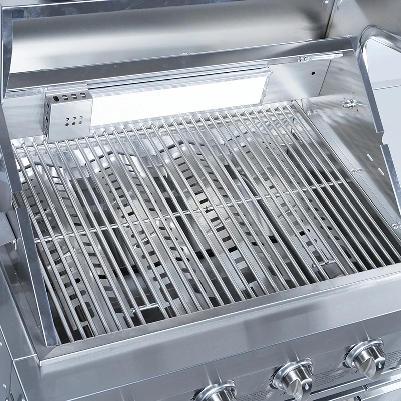 New Arrival 4-Burner Built-In BBQ Gas Grill with Infrared Back Burner ...