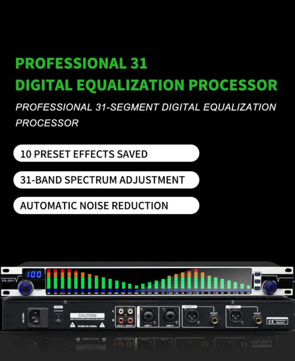 Paulkison EQ2021 - 31-Band Graphic Equalizer for Audio Control