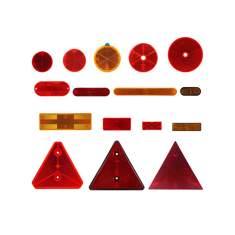 E-mark 60mm Pmma Round Trailer Motorcycle Rear Plastic Reflex Reflector ...