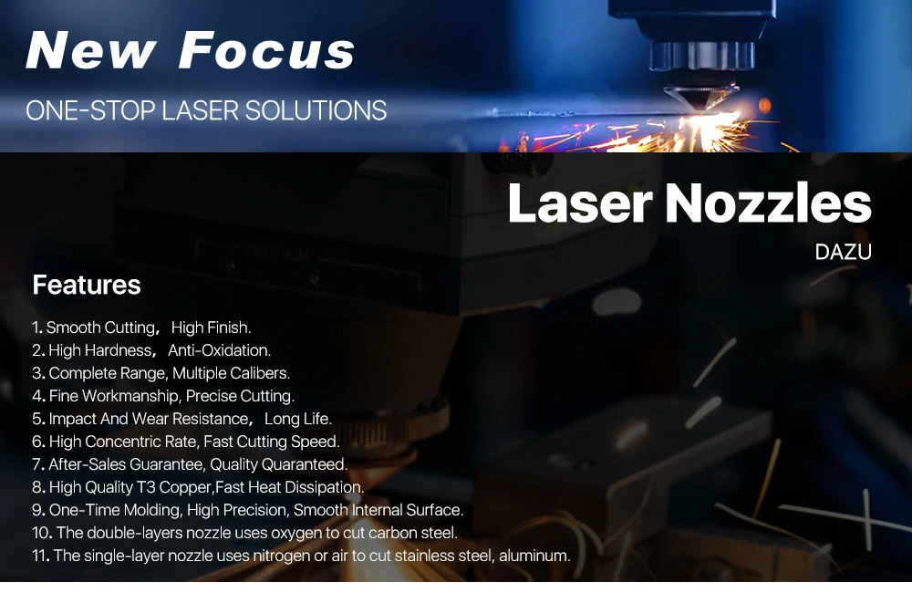 New Focus Jd147 Oem Laser Cutting Nozzles Single Layer/double Layers ...