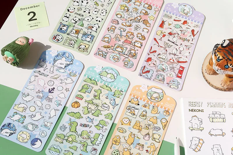 Nekoni PVC Vinyl Sticker Decals - Original Animal Designs