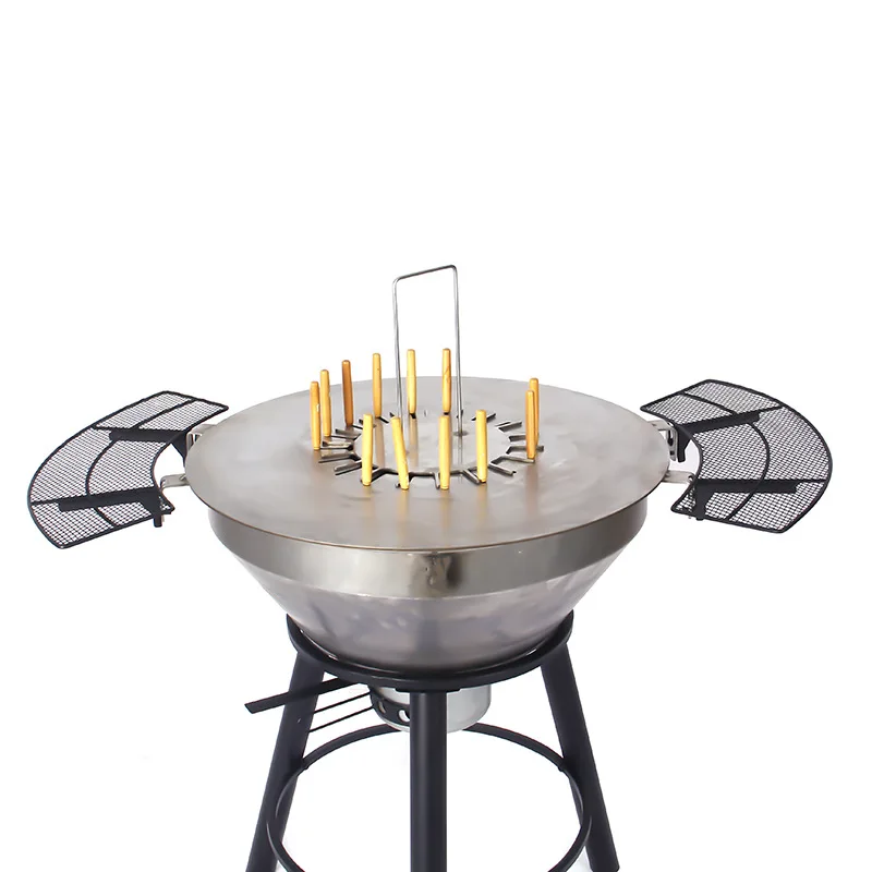Outdoor Round Teppanyaki With Skewers Furnace Bbq Grill - Buy Outdoor ...