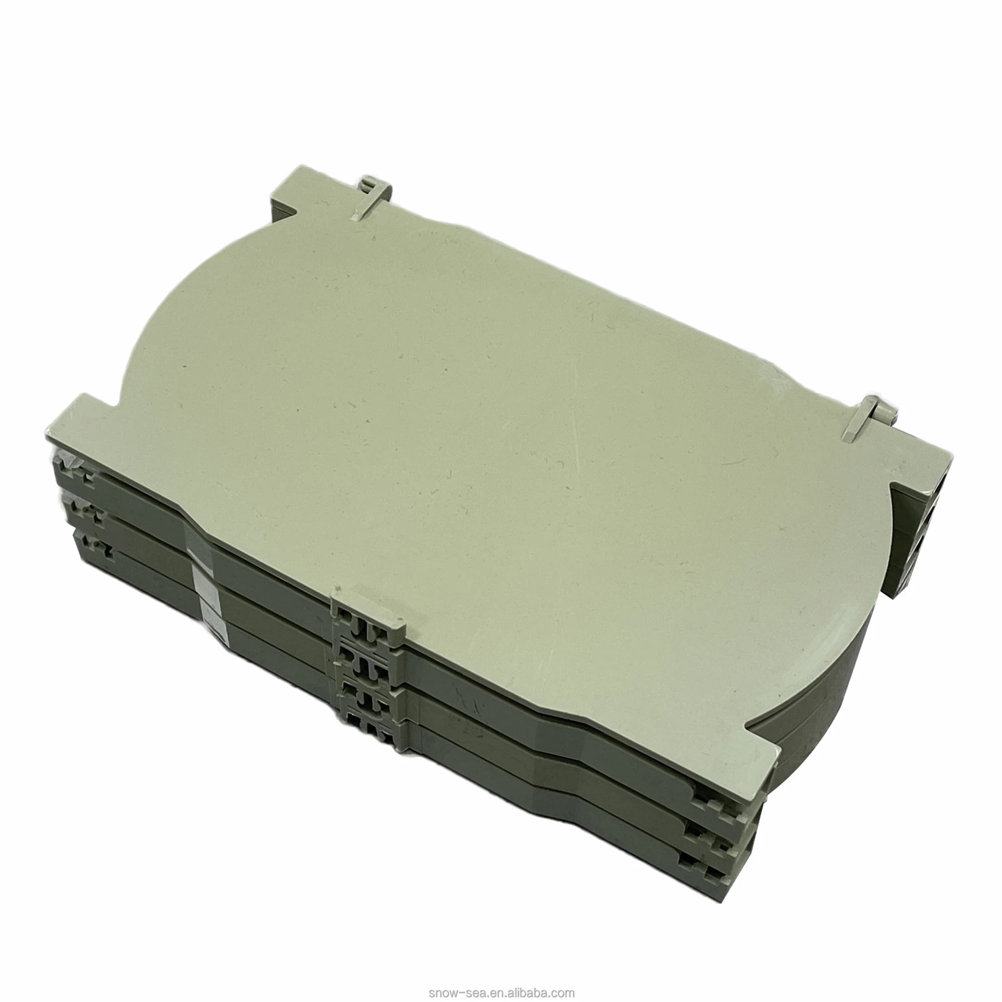 ABS Material 12/24 Core FTTH Fiber Optic Fusion Splicing Cassette Tray