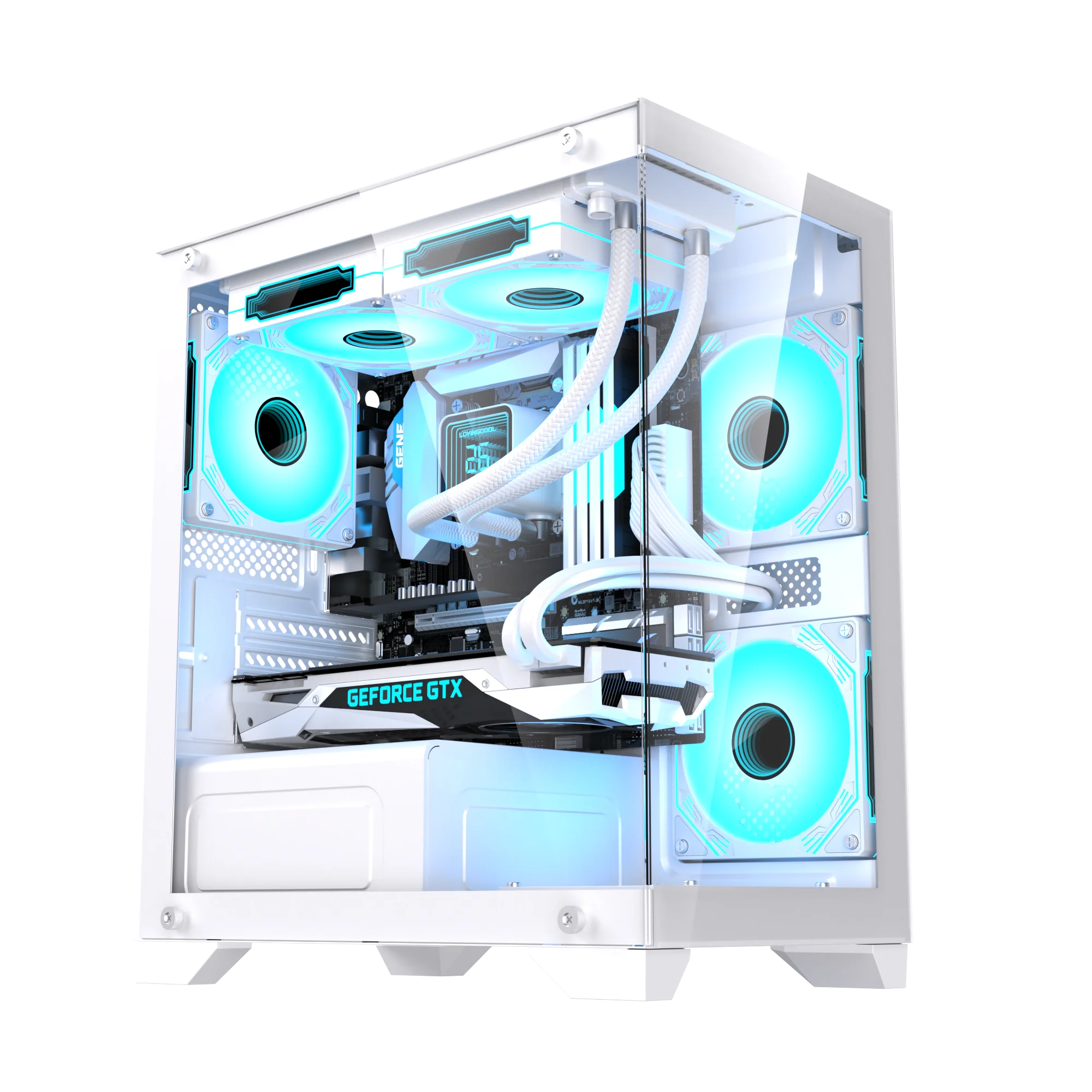 LOVINGCOOL 2025 New Full Tower MicroATX Computer Case Tower Aluminium ...