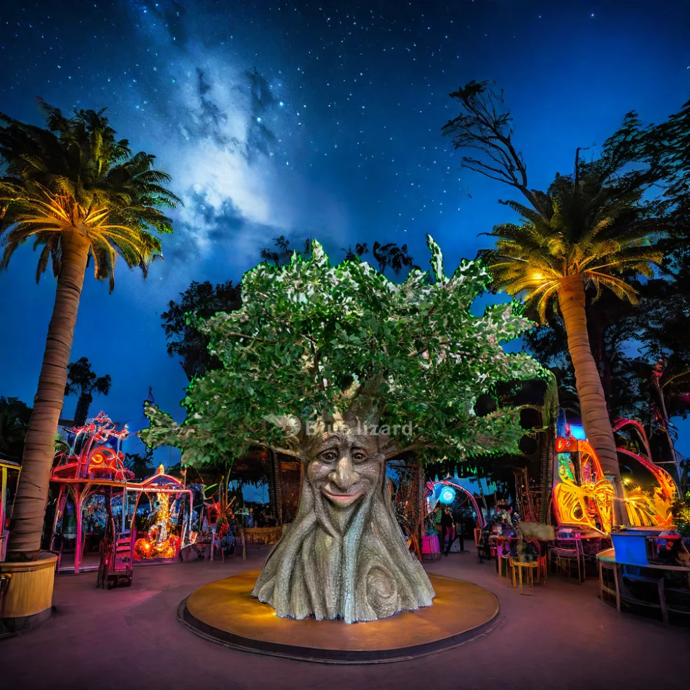 Customized Animatronic Decoration Interactive Simulation Talking Tree ...