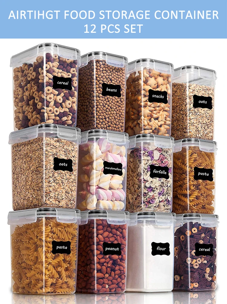 12pcs PP Food Storage Containers - Airtight & Eco-friendly