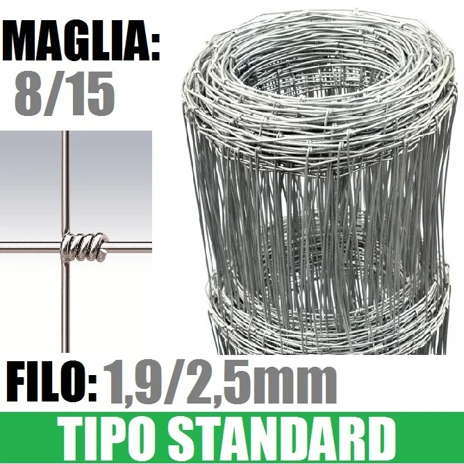 Standard Type 50m Roll Galvanized Pastoral Wire Mesh PVC Coated H 140 ...