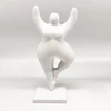 Diy Color Family Gifts Resin Pure White Art Dancing Fat Woman Fat Lady ...