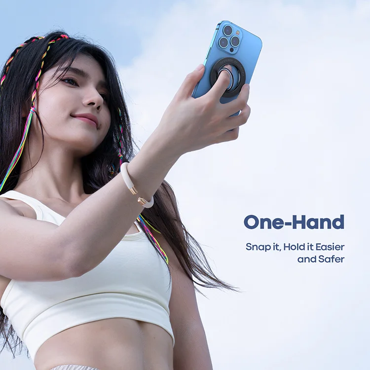 Lamicall Colorful 360 Degree Finger Ring Mobile Phone Stand Holder Smart Phone Round Ring Holder ...