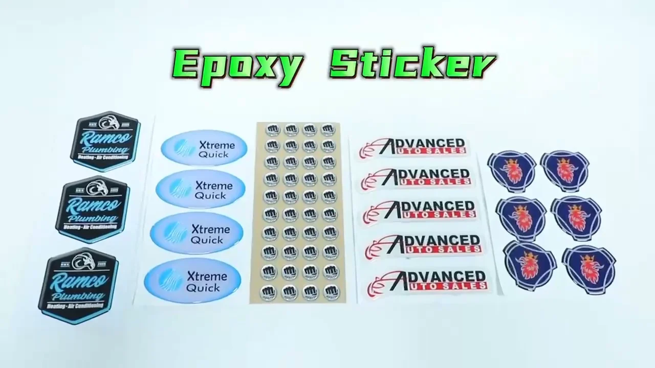 Custom Round Domed Logo Decal Resin Labels Sticker Printing Gel 3d ...