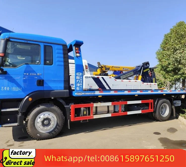 10 Tons Howo Wrecker Tow Truck Flatbed Platform Recovery Rotator Tow ...
