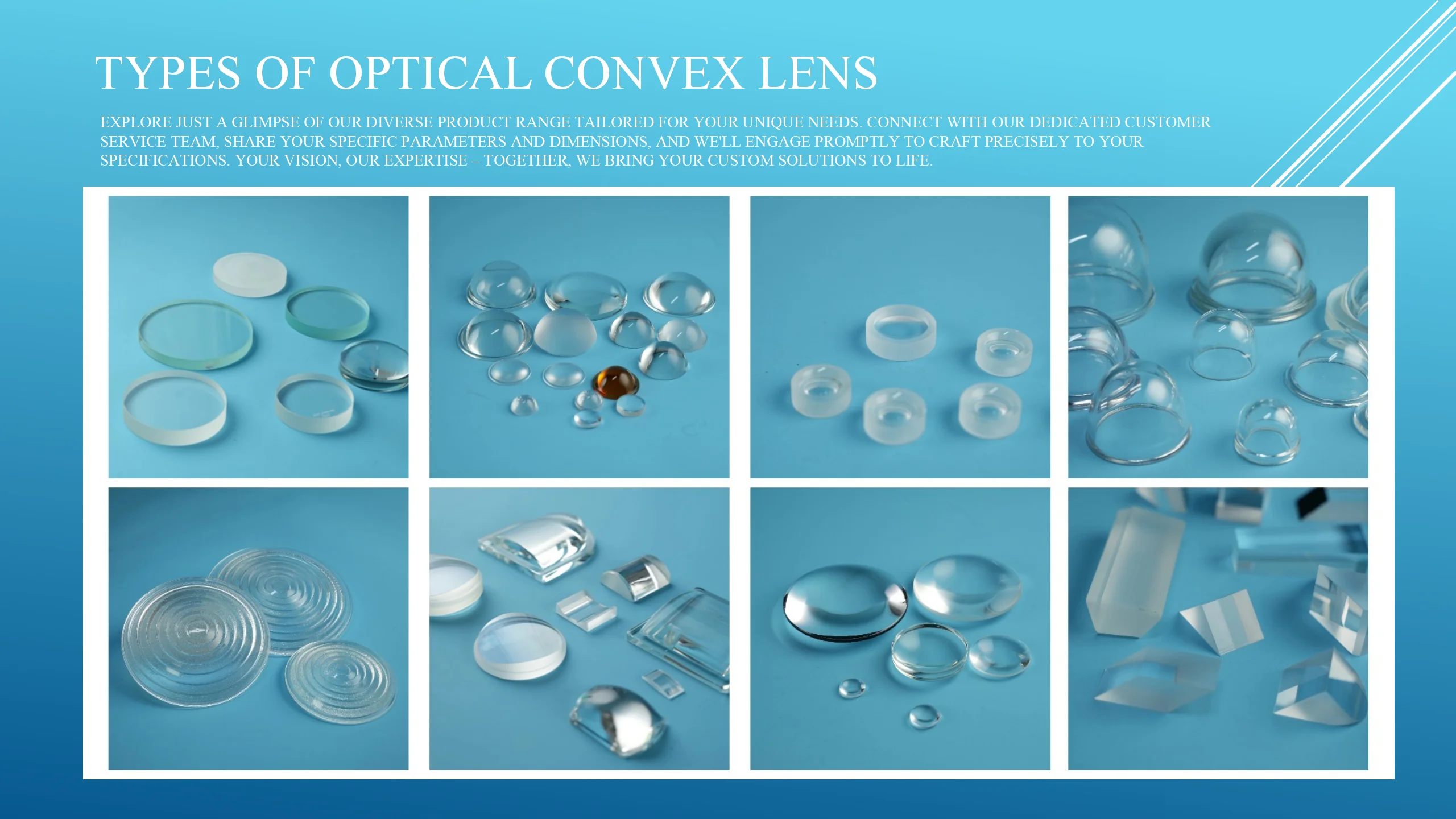 High Transmittance Bi-Convex Lenses - Customizable Optical Glass