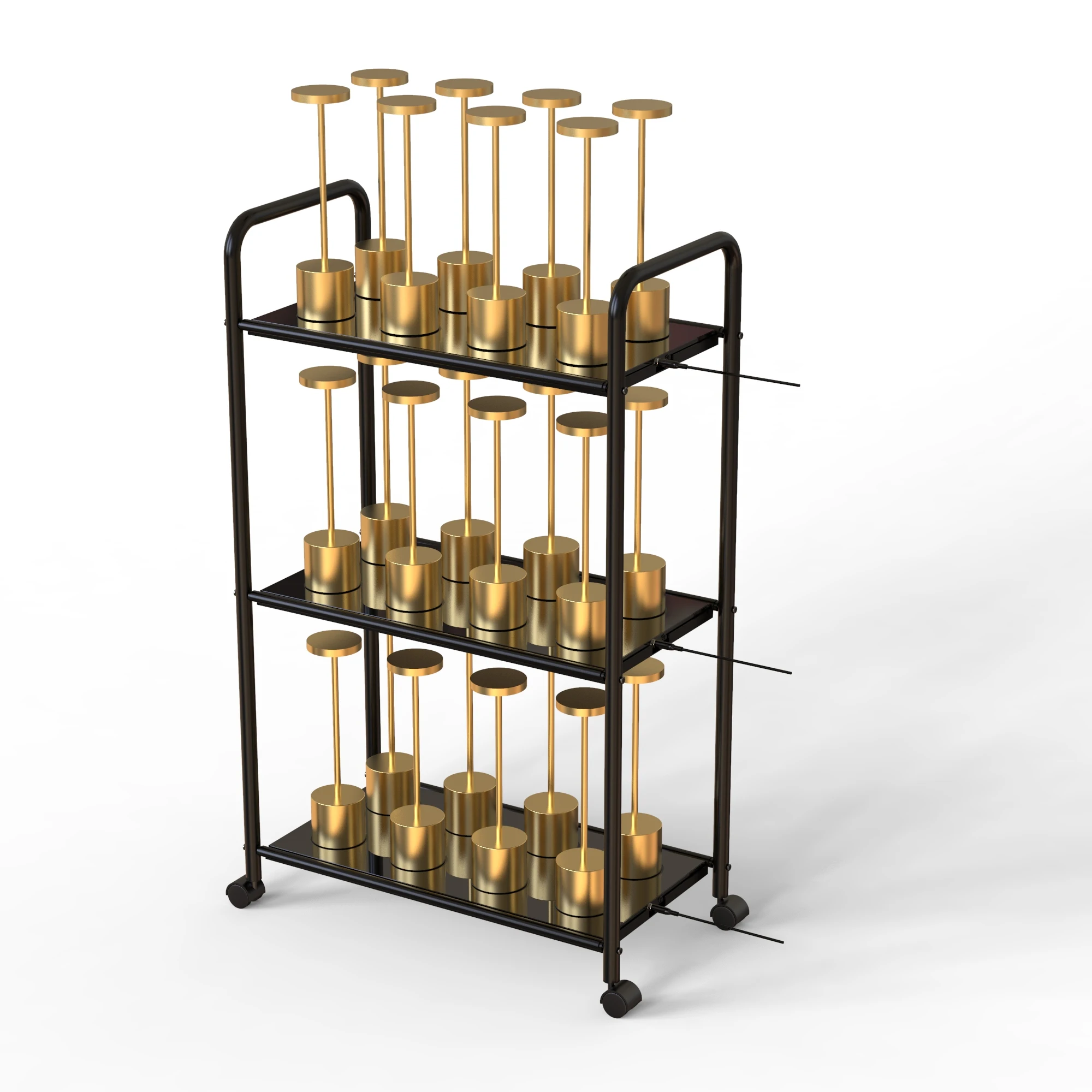 Multi hole wireless charging trolley LED wireless desk lamp socket ...