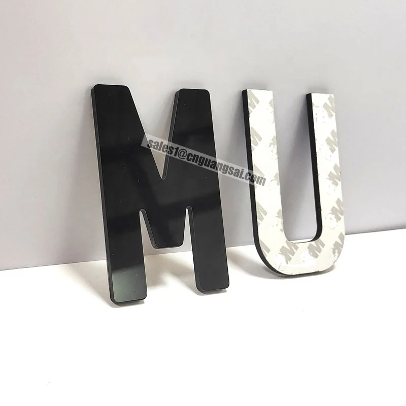 Custom Acrylic Letters with 3M Adhesive for Car Plates