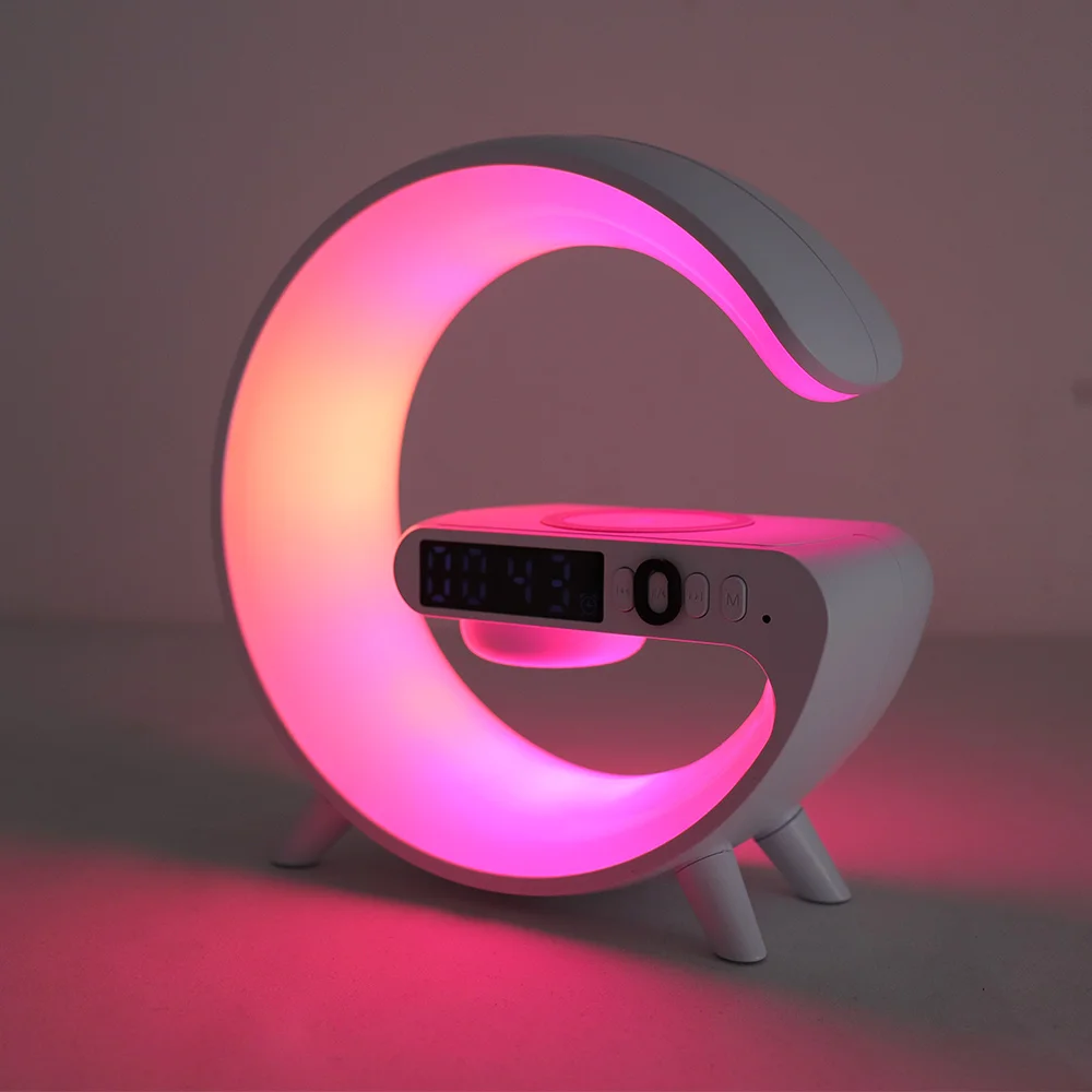 Wireless Charger Lamp Rgb Color Changing Bedside Light Mini Size G Lamp ...