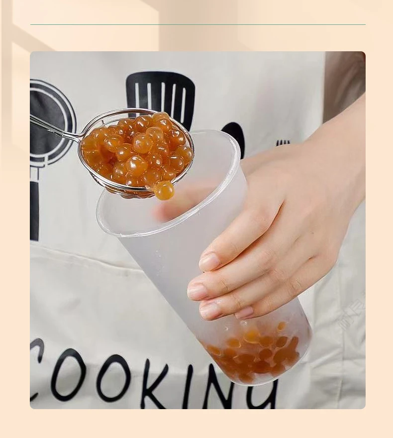 Stainless Steel Boba Pearl Scoop Tapioca Draining Slotted Skimmer Spoon ...