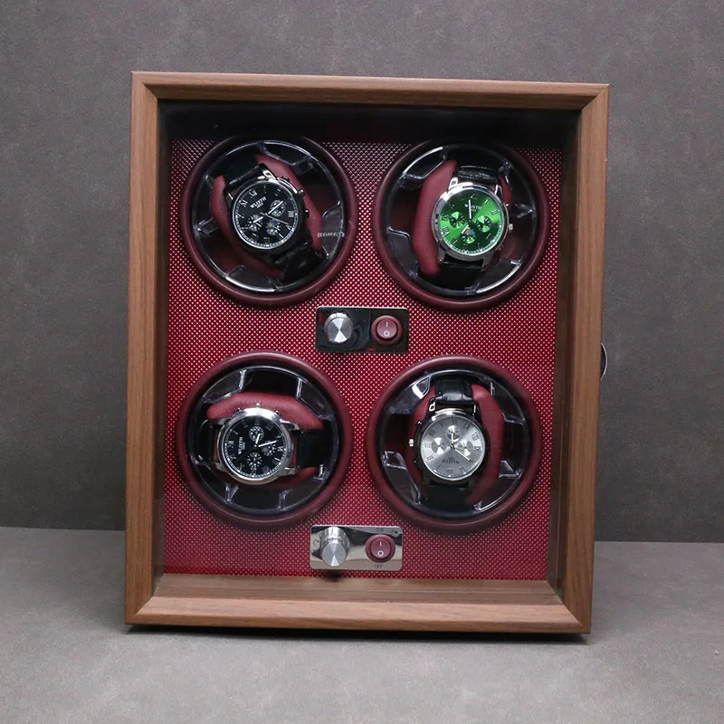 Custom Automatic Walnut Luxury Wood Single Watch Winder Safe Box ...