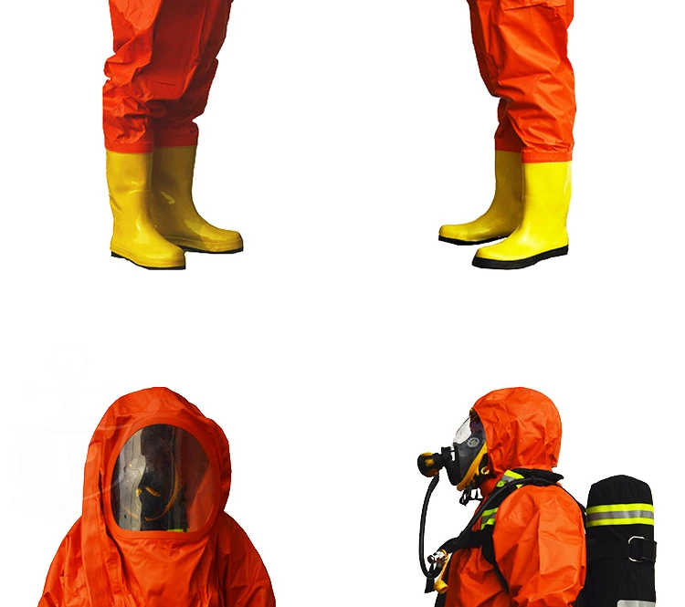 Full Body Safety Encapsulated Chemical Suit Chemical Protective ...