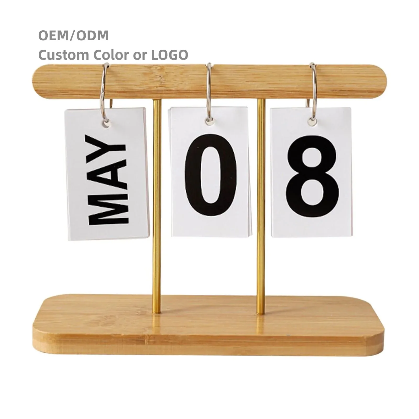 Wooden Desk Blocks Calendar Perpetual Block Month Date Display ...