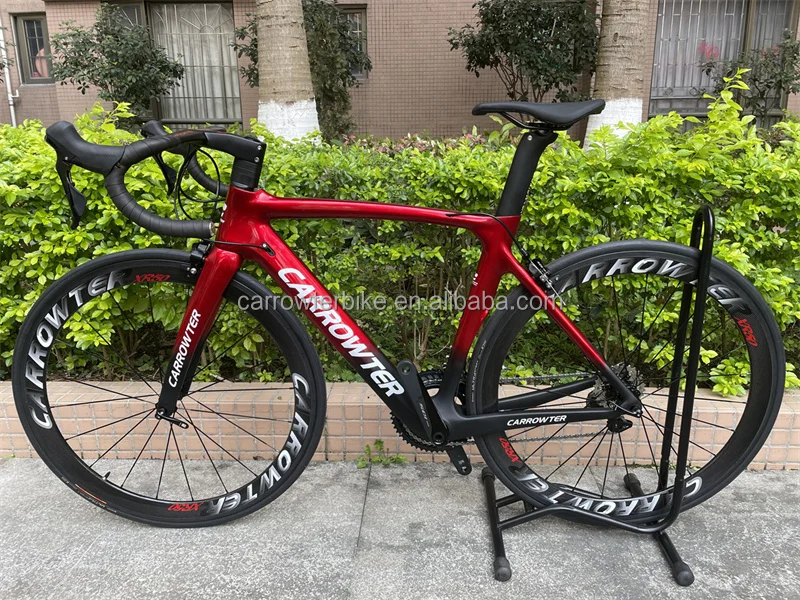 Transparent Red Black Carrowter Complete Carbon Road Bike Direct Mount ...