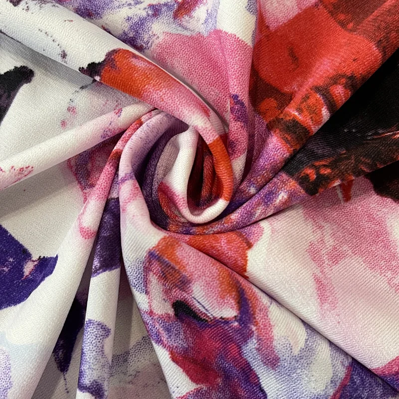 Custom Pattern Prints Printed ITY Polyester Spandex Knit Stretch ITY ...