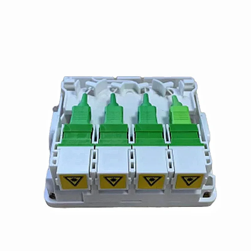 4 Ports Mini Type Indoor Ftth 80*80 Face Plate Fiber Optical Cable ...