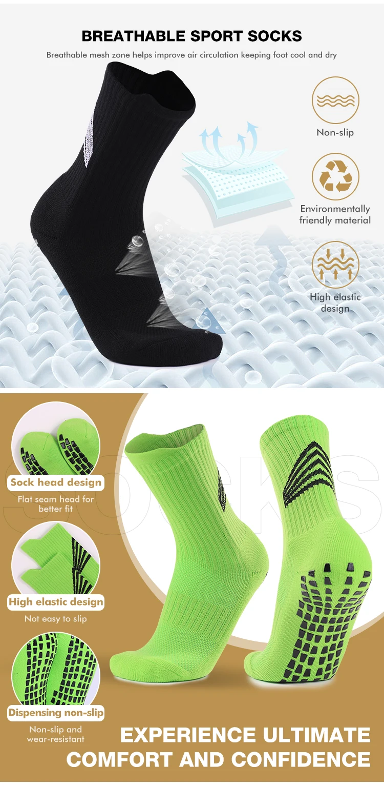 OEM Custom Unisex Football Socks - Anti-Slip & Quick Dry
