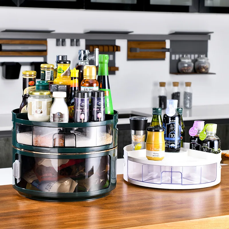 Customize Rotating Spice Rack Kitchen Spice Storage Organizer Spice ...