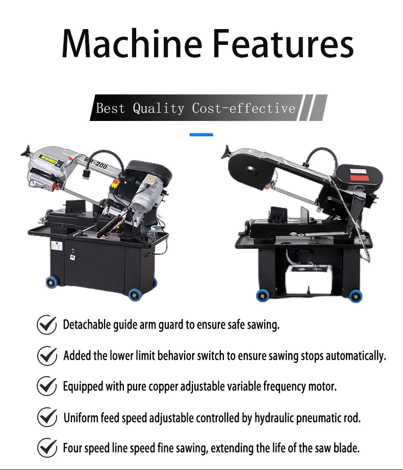 BR-200 Universal Mini Band Saw Machine - Precision Cutting