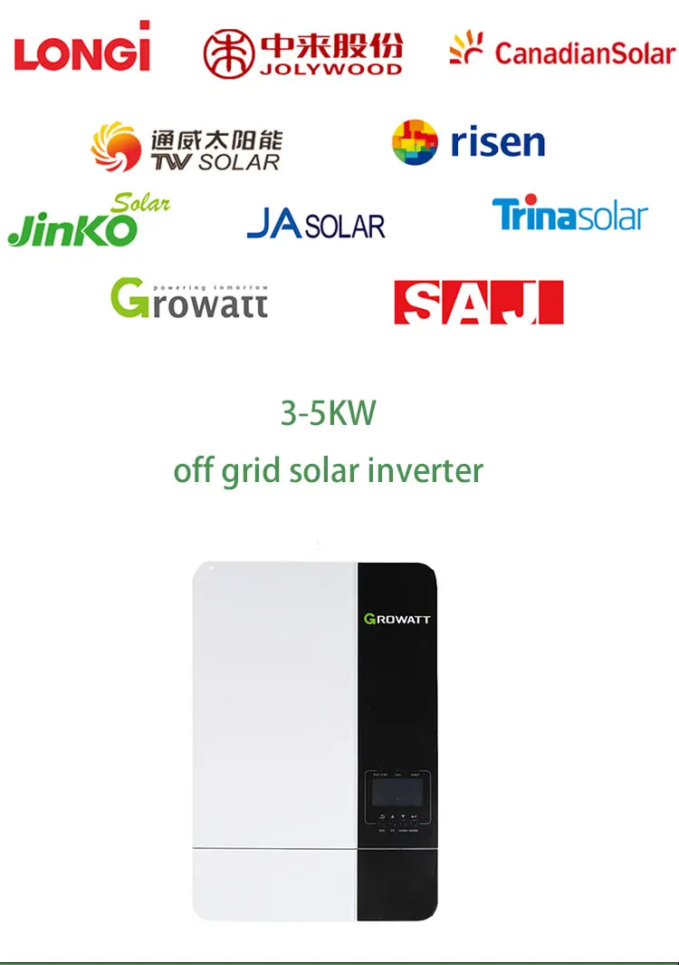 Growatt 3-5kw Off Grid Solar System Home Use Storage System Sun Light ...