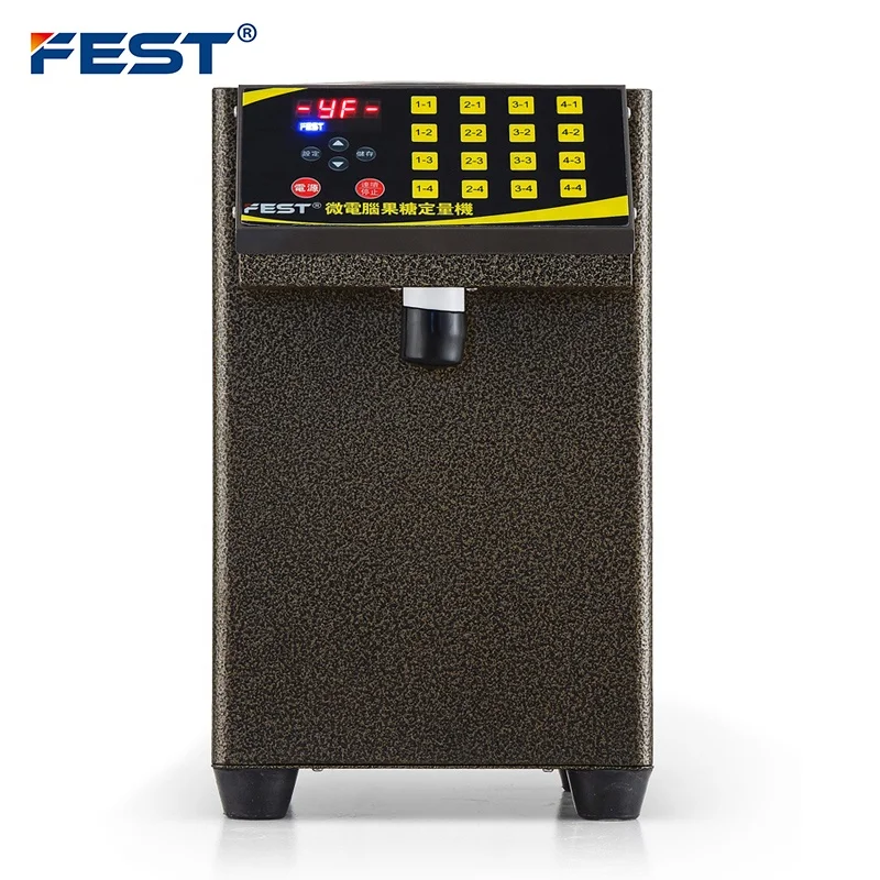 FEST fructose dispenser 8l bubble tea syrup dispenser 16 keys syrup ...