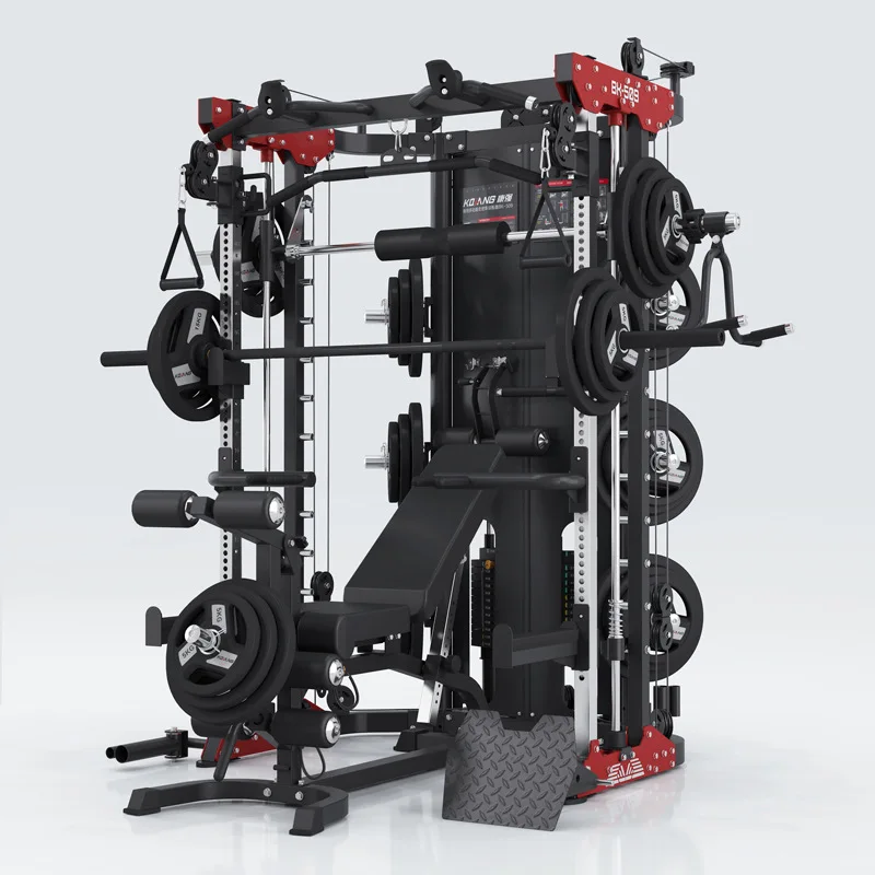 Gantry Frame Fixed Pulley Smith Machine Deep Squat And Push Frame Multifunctional Fitness ...
