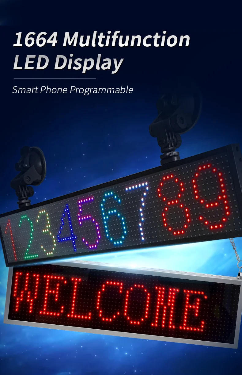 5v Programmable Led Car Sign Board Digital Message Scrolling Led ...