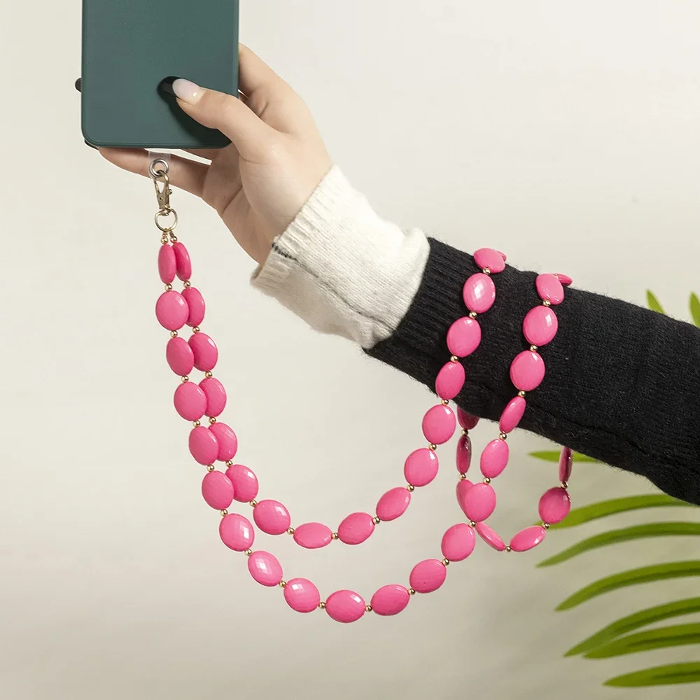 Korean Fashion Beads Chain for Phone Charm Hanging Cell Phone Jewelry ...