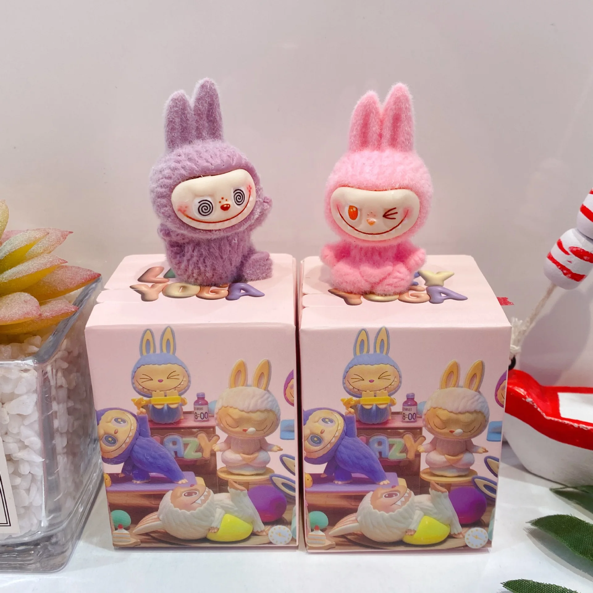 New Crying Baby Blind Box Labubu 18pcs Doll Flocking Mini Ornament 3D ...