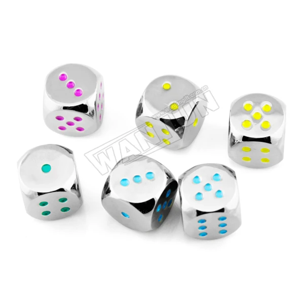 Custom Metal Precision Laser Engraved Dice - Eco-friendly