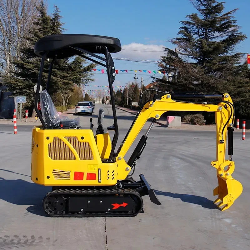Mini Excavators Machine 1Ton Crawler Bagger Digger 1.2 1.5 Ton Small ...