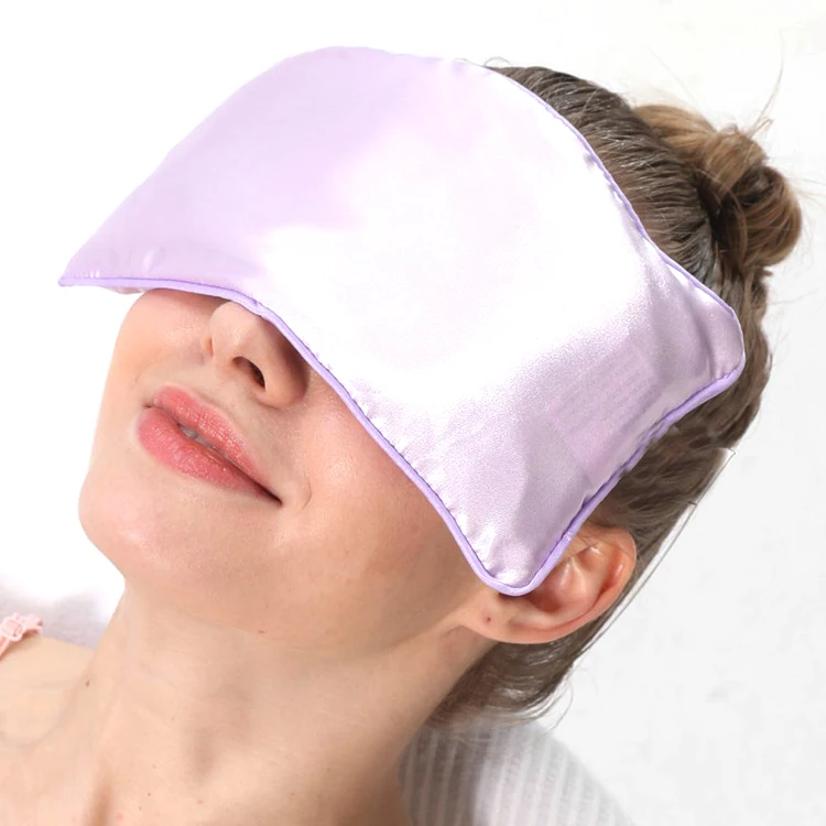 Warm Compress Microwavable Weighted Meditation Satin Eye Mask