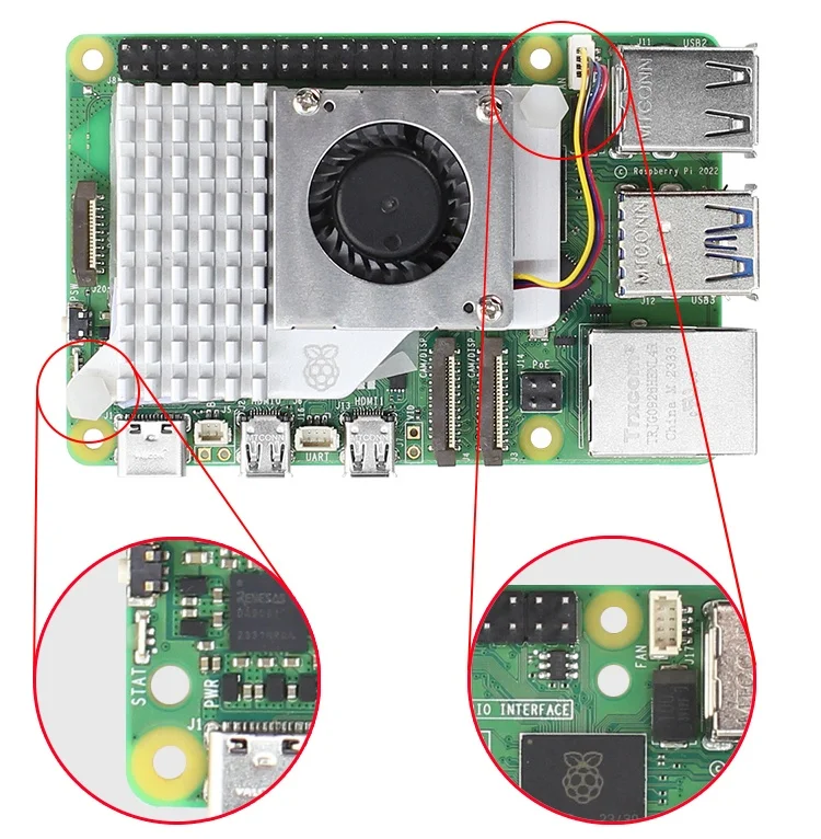 Raspberry Pi Active Cooler Aluminium Heatsink Radiator with PWM Cooling ...