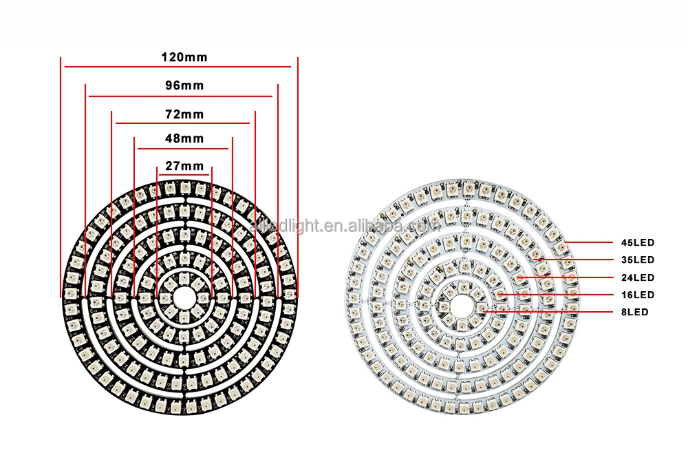 WS2812B LED Ring Modules - Customizable Lighting Solutions