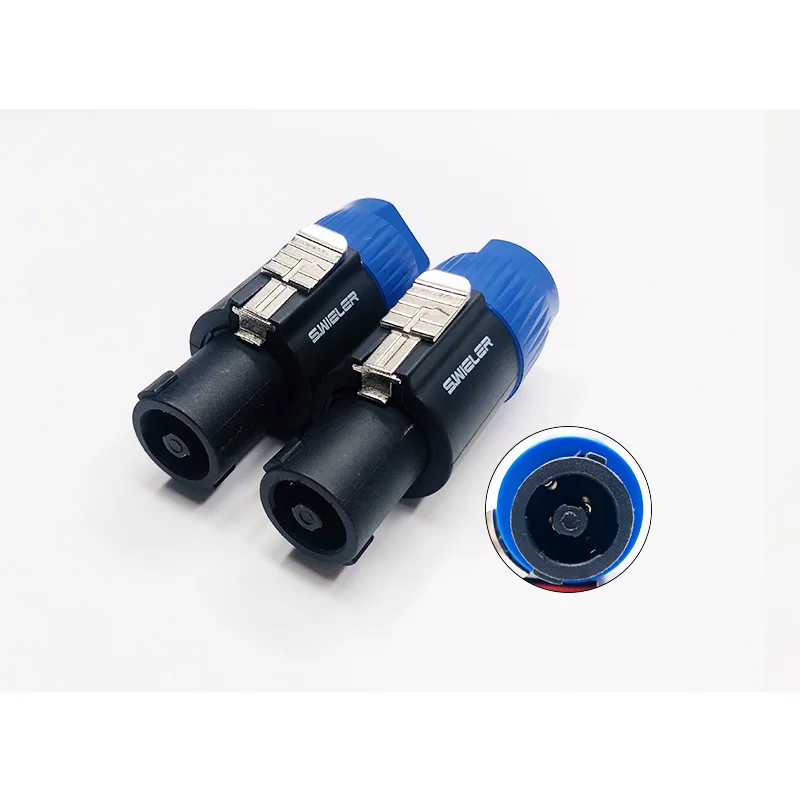 4 Pole Speaker Adapter Connecter Audio Video Cable Connector Nickeled ...